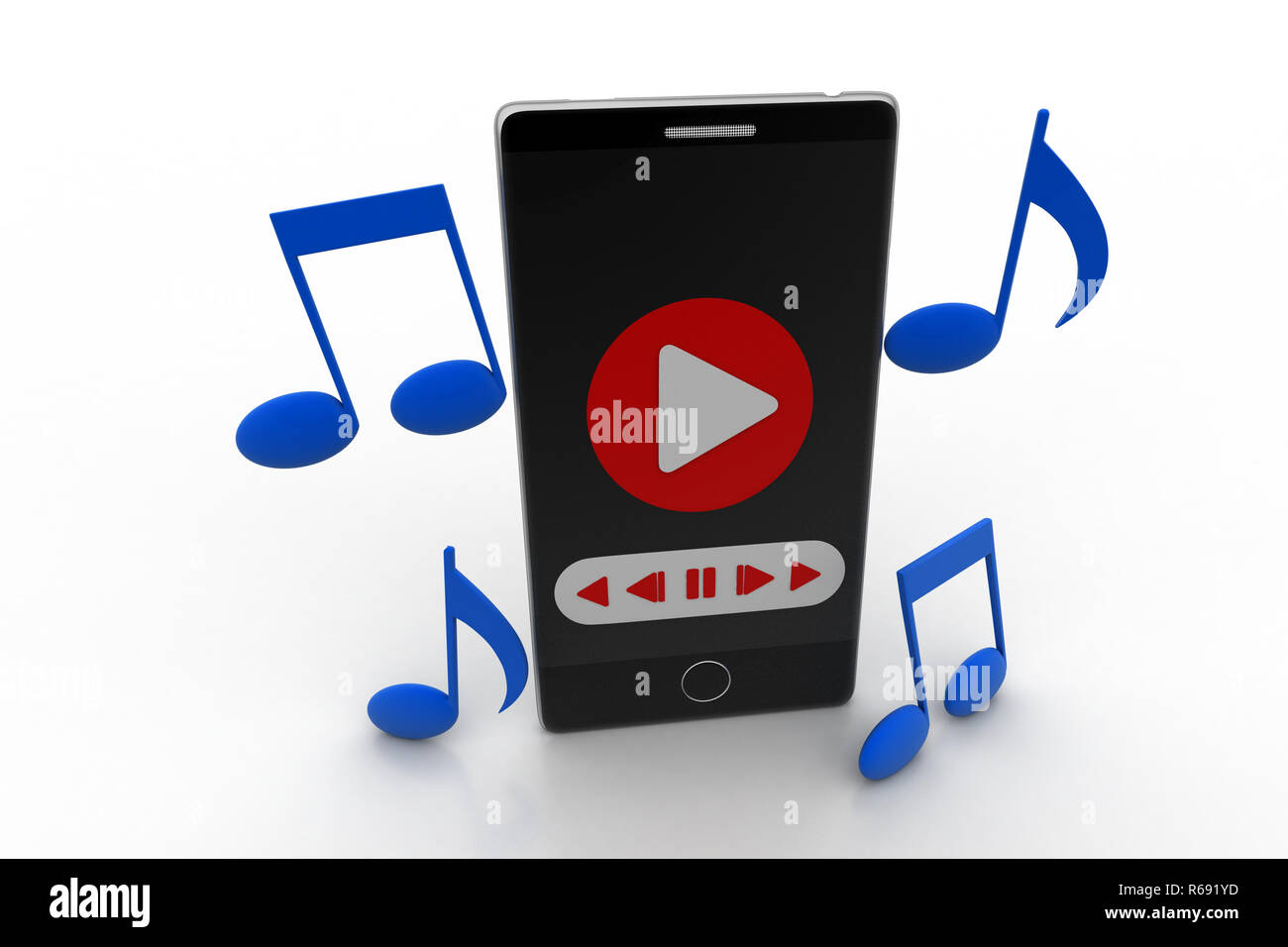 Smart phone with music Stock Photo - Alamy