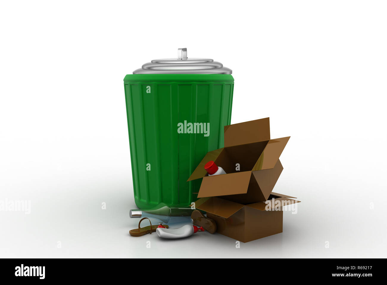 Tall metal trash hi-res stock photography and images - Alamy