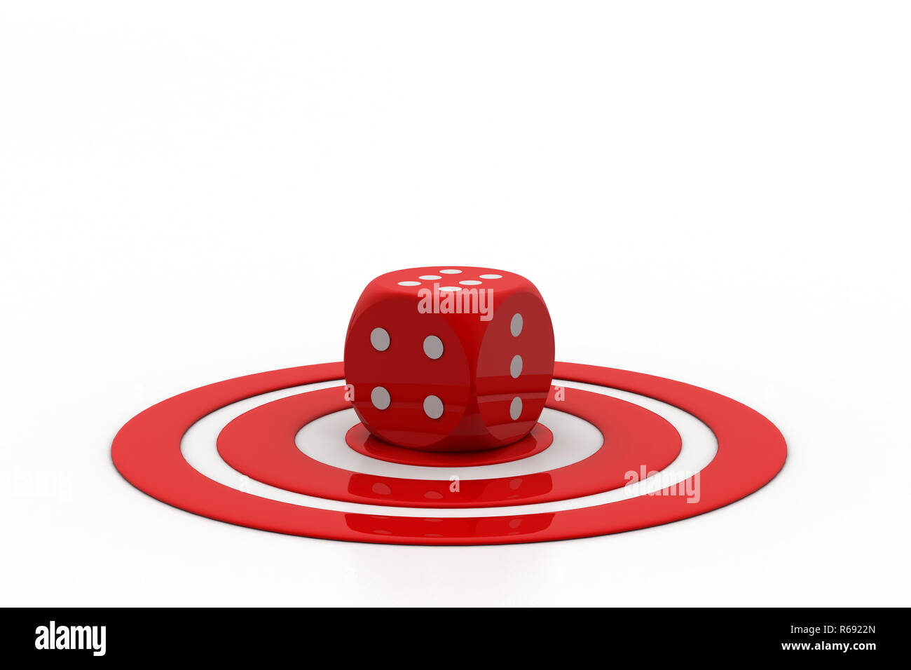 Target with dice Stock Photo - Alamy