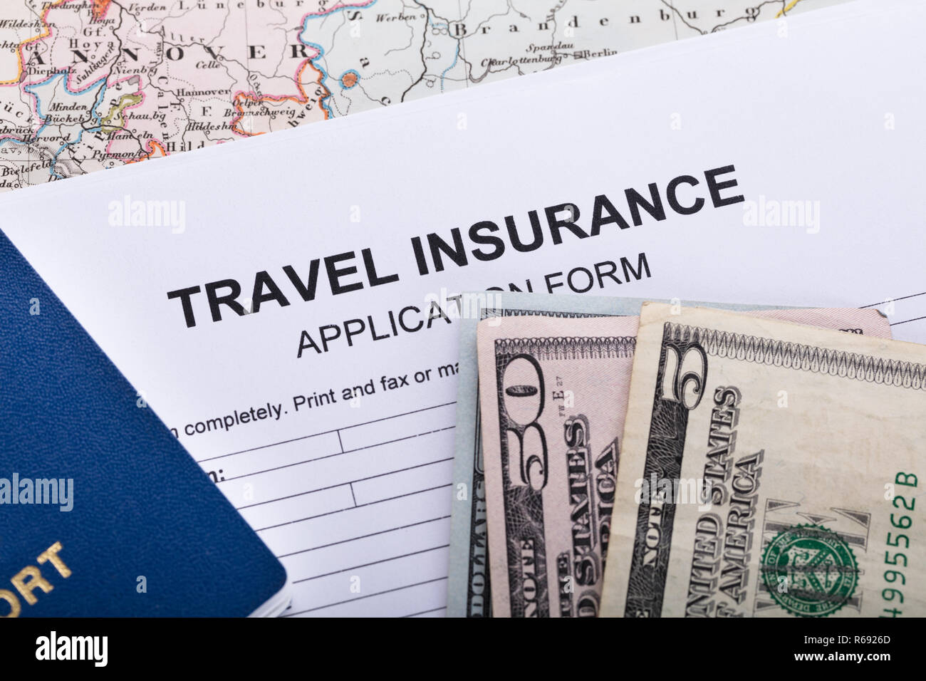 Travel insurance form model hi-res stock photography and images - Alamy