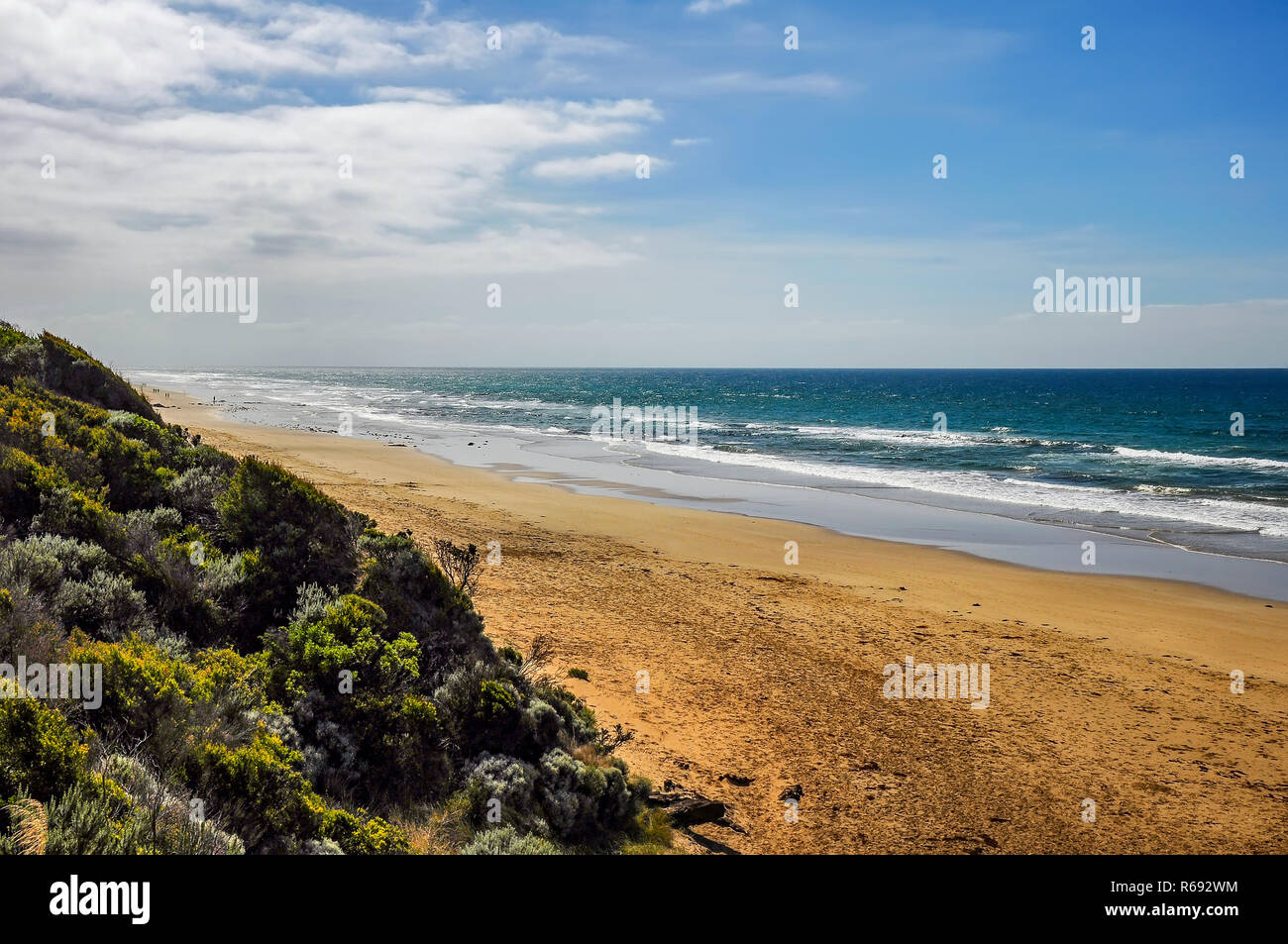 A favorite surfing spot on the Australian Pacific coast in Apollo Bay ...