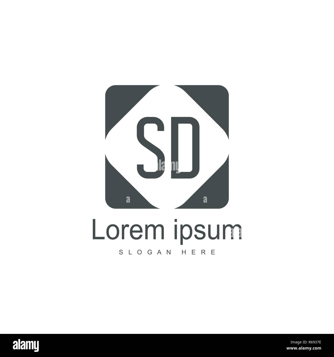 SD Letter logo design. Initial letter SD Logo Stock Vector Image & Art ...