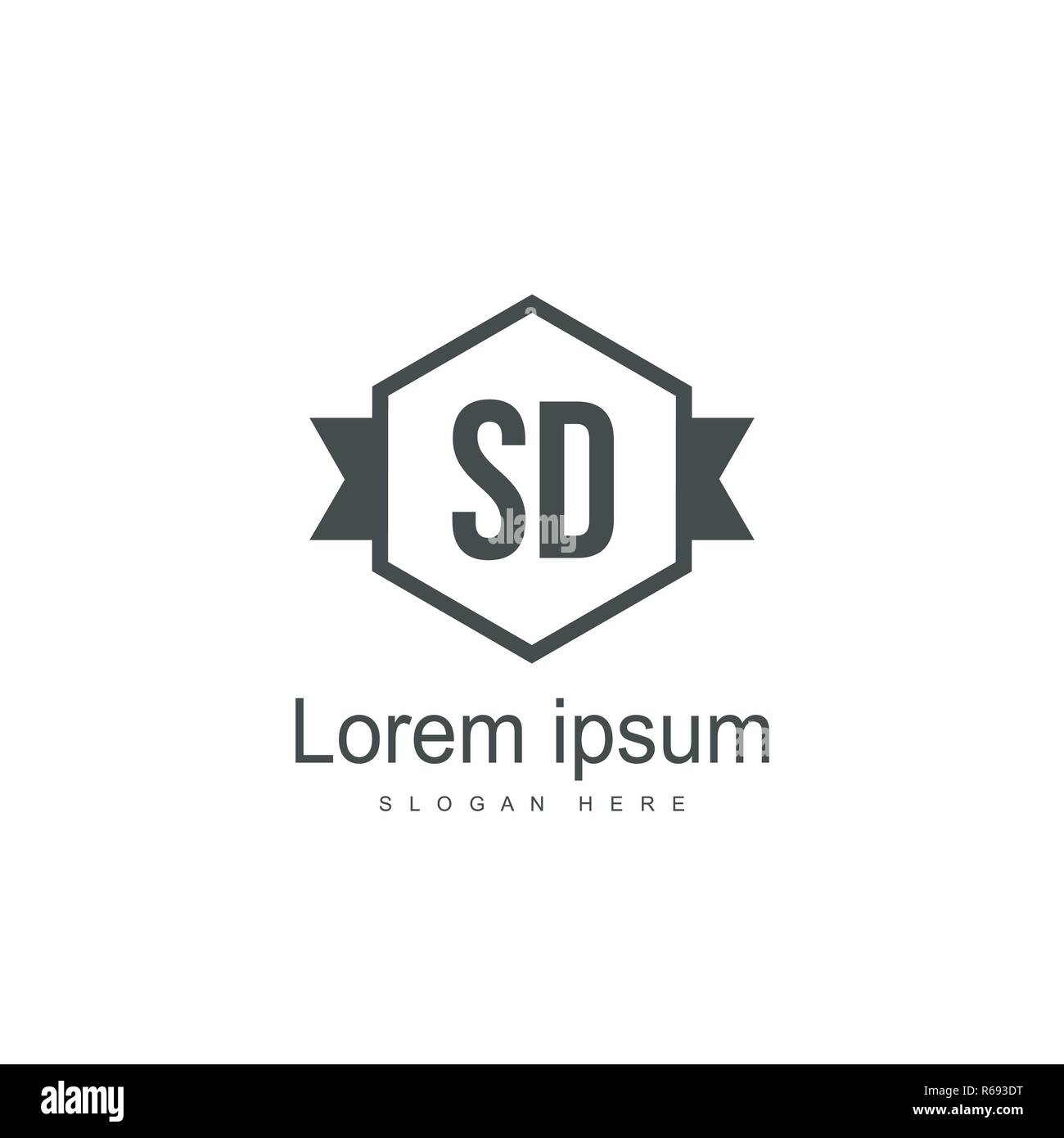 SD Letter logo design. Initial letter SD Logo Stock Vector Image & Art ...
