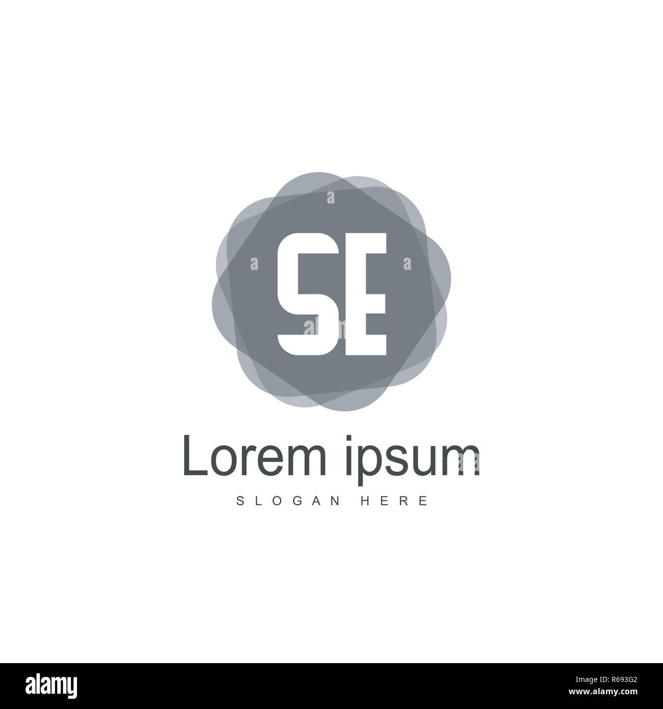 SE Letter logo design. Initial SE Logo template design Stock Vector ...