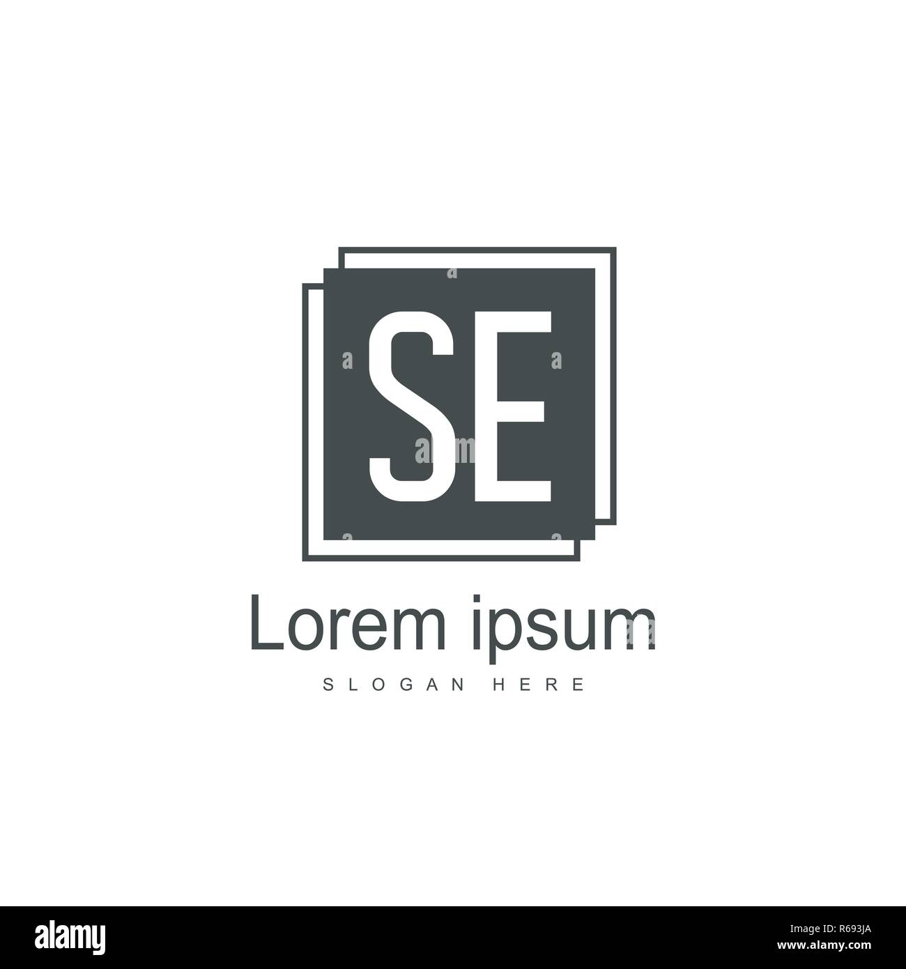 SE Letter logo design. Initial SE Logo template design Stock Vector ...
