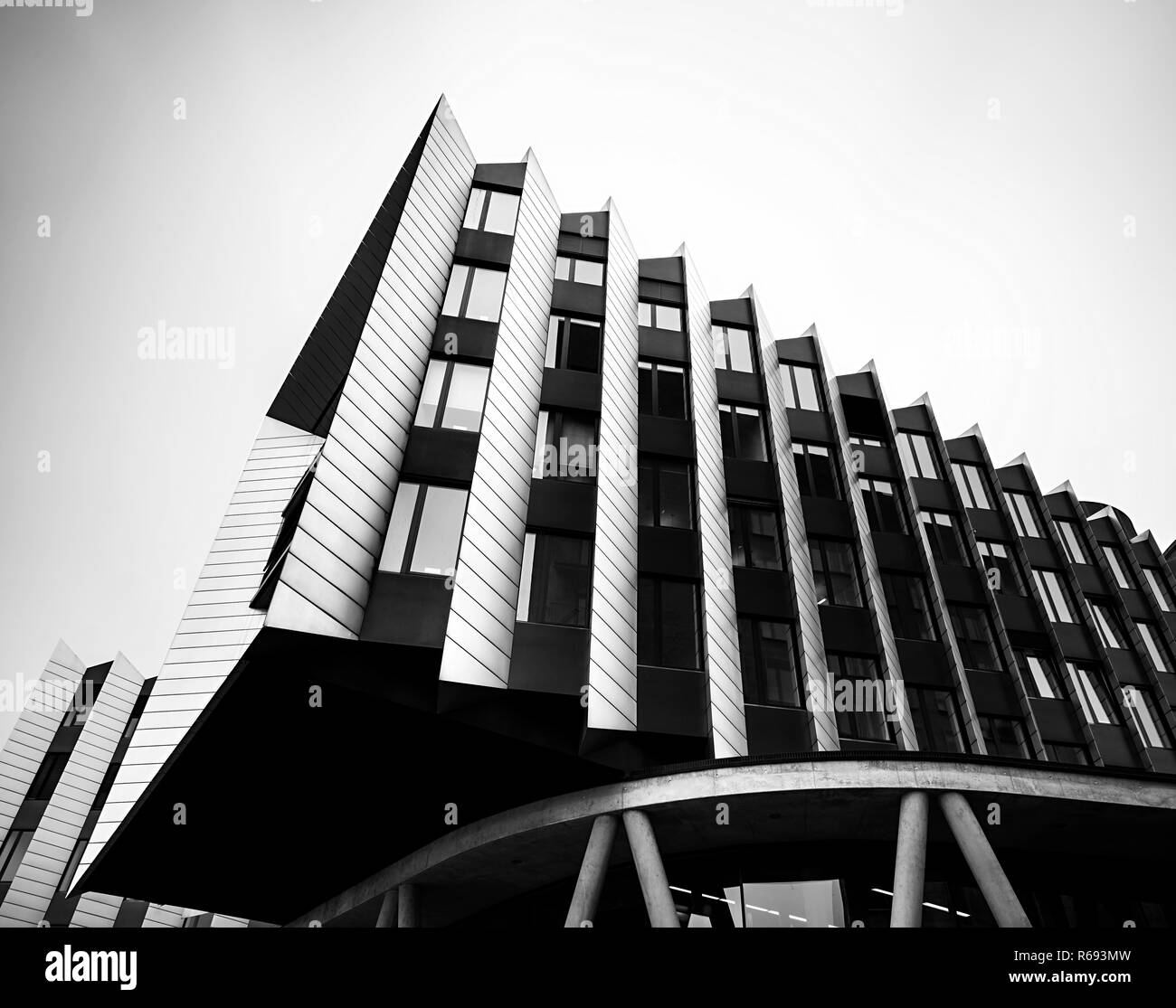 Modern german industrial buildings Black and White Stock Photos ...