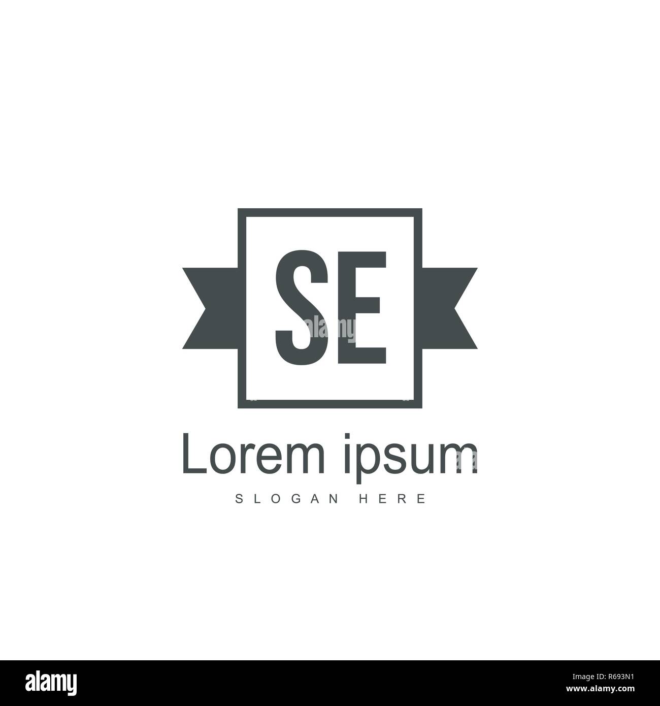 SE Letter logo design. Initial SE Logo template design Stock Vector ...