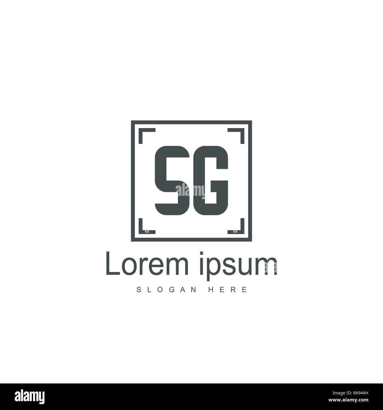 Initial letter SG Logo template design. minimal letter logo Stock ...