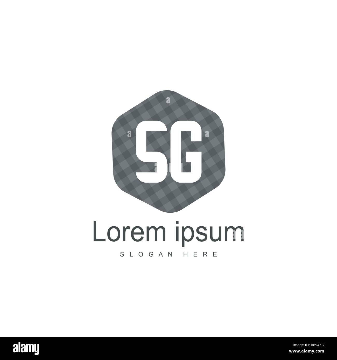 Initial letter SG Logo template design. minimal letter logo Stock ...