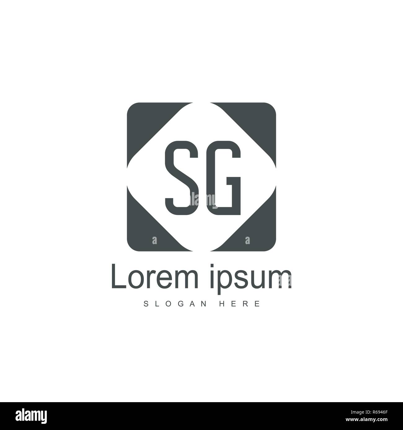 Initial letter SG Logo template design. minimal letter logo Stock ...