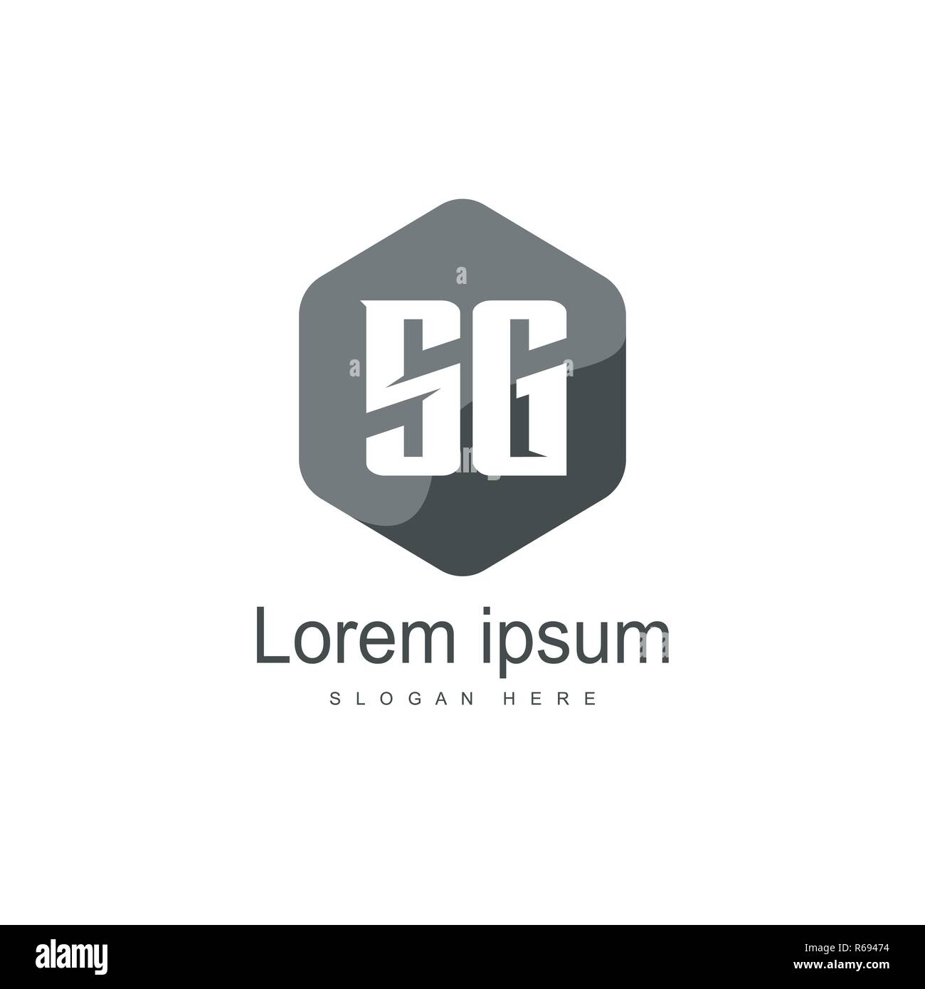 Initial letter SG Logo template design. minimal letter logo Stock ...