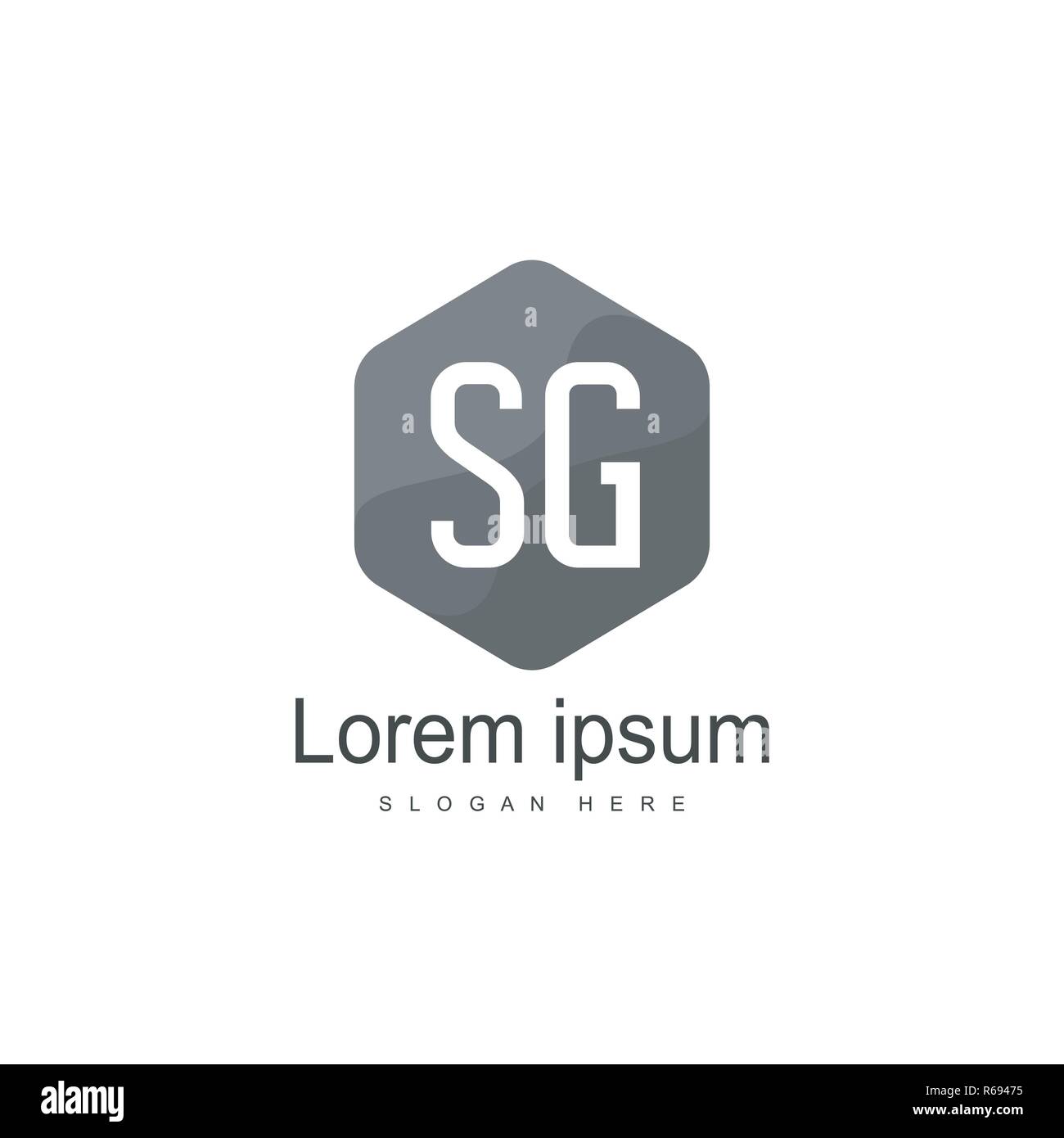 Initial letter SG Logo template design. minimal letter logo Stock ...