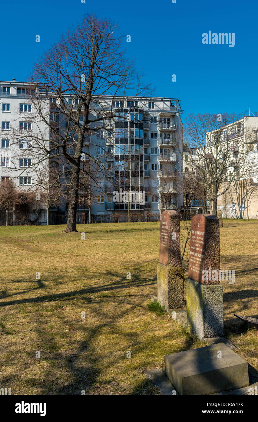 Tombstone On The Invalids Cemetery At The Former Border Strip In Berlin ...