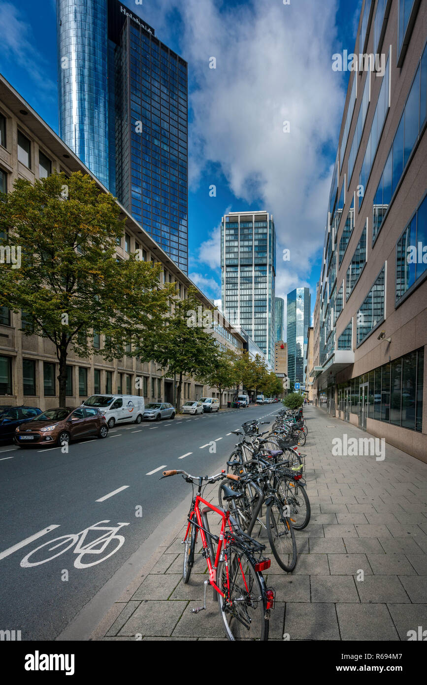Cycle Path In Frankfurt S Financial District Stock Photo - Alamy