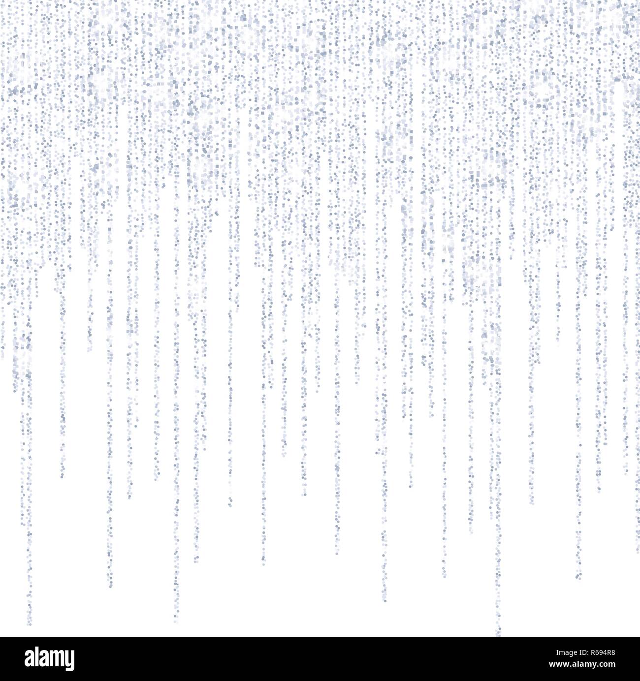 Vector falling in lines silver glitter confetti dots Stock Vector Image ...