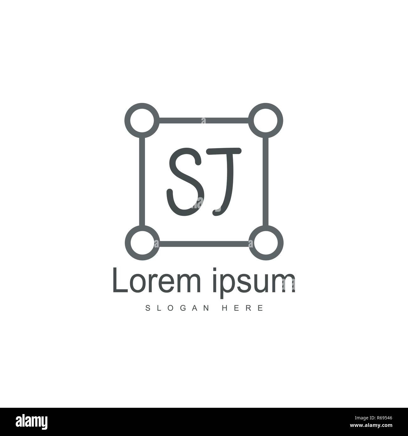 Initial letter SJ Logo template design. minimal letter logo design ...
