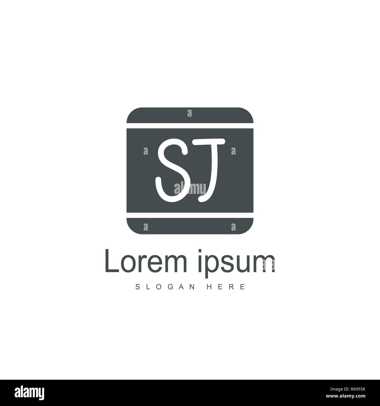 Initial letter SJ Logo template design. minimal letter logo design ...