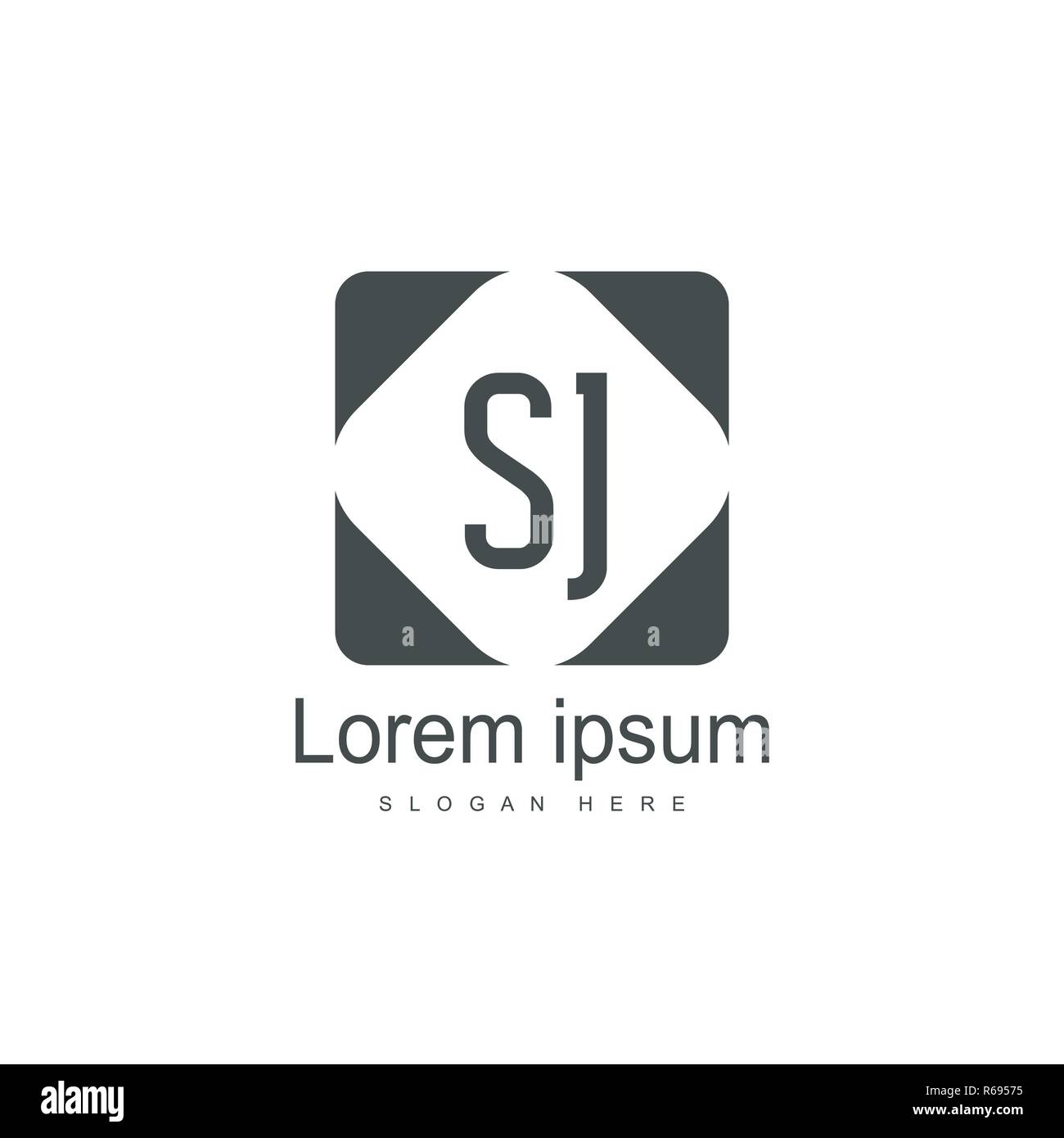 Initial letter SJ Logo template design. minimal letter logo design ...