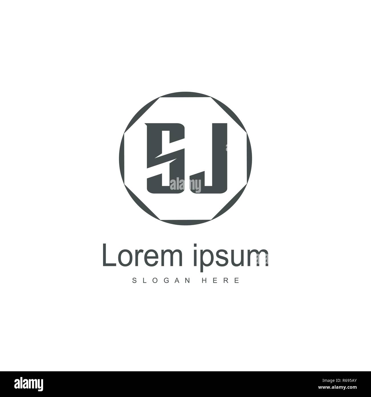 Initial letter SJ Logo template design. minimal letter logo design ...