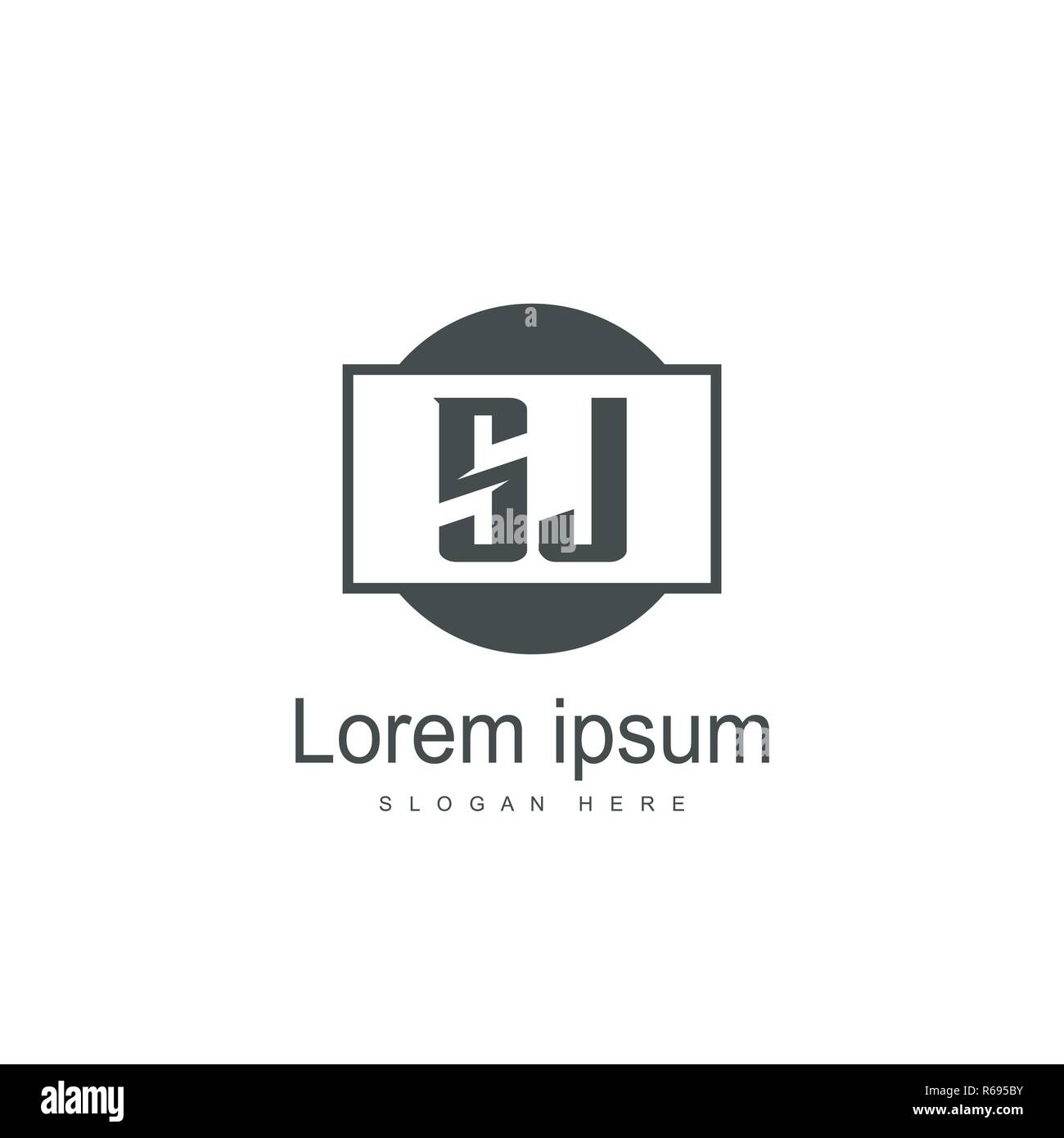 Initial letter SJ Logo template design. minimal letter logo design ...