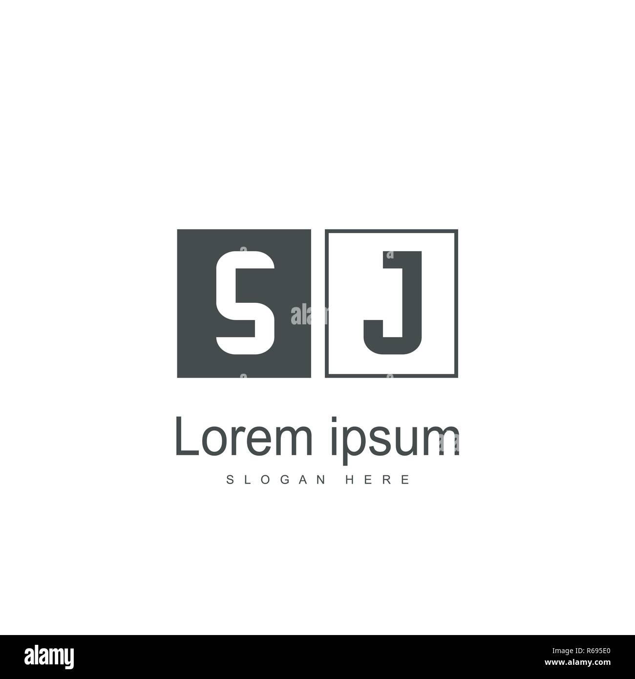 Initial letter SJ Logo template design. minimal letter logo design ...