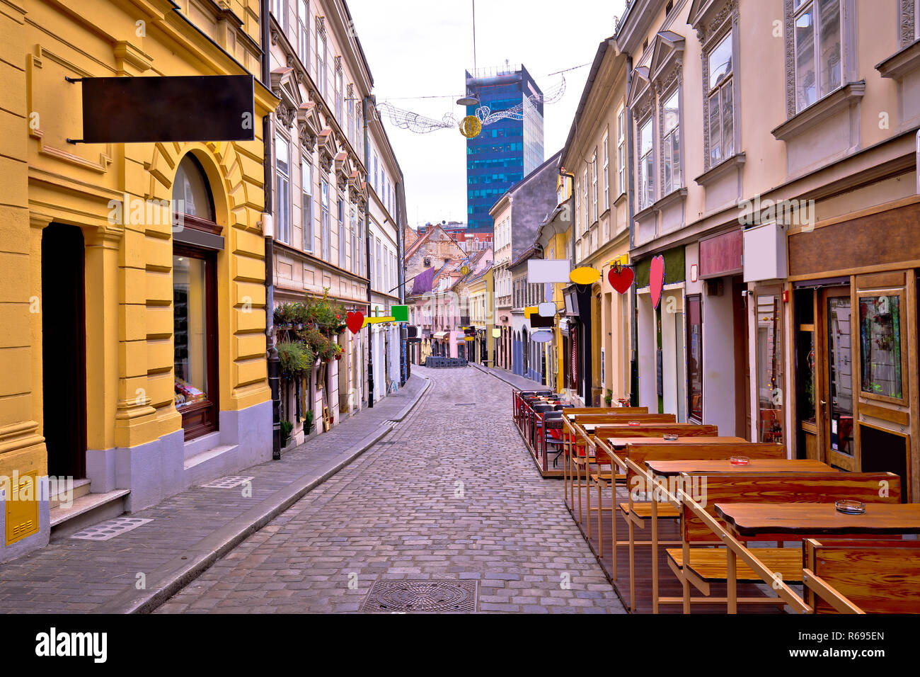 Zagreb Radiceva street advent view Stock Photo - Alamy