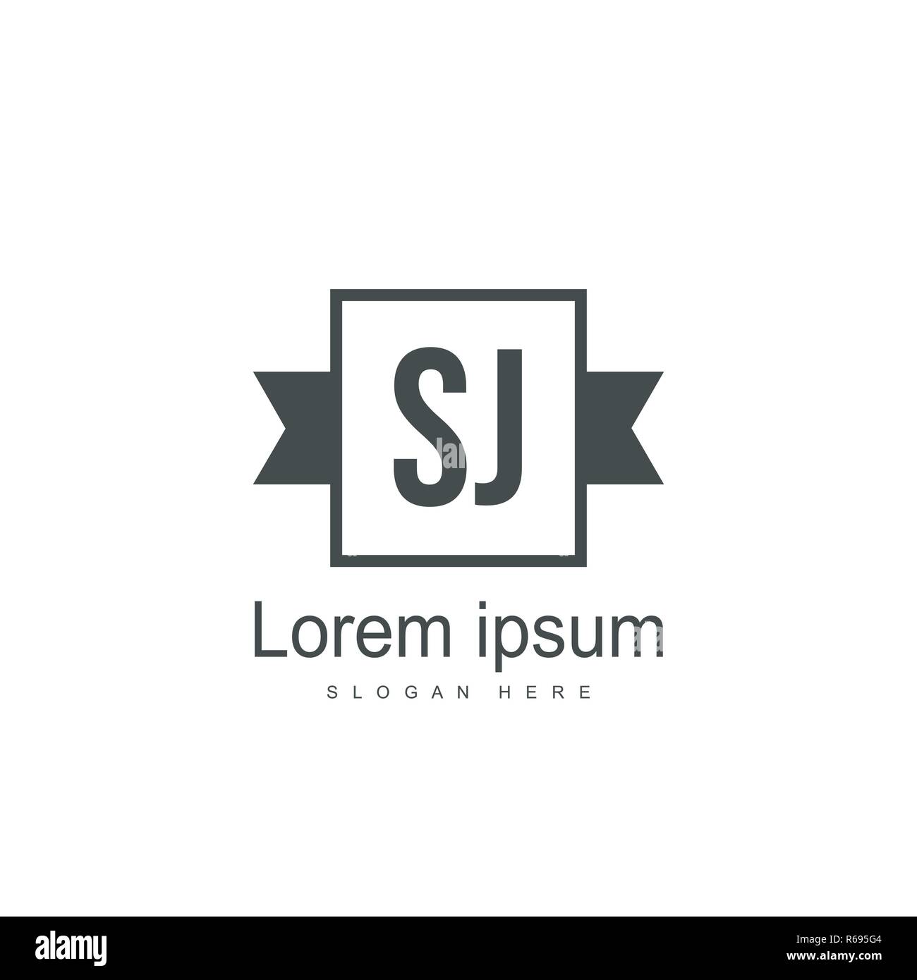 Initial letter SJ Logo template design. minimal letter logo design ...