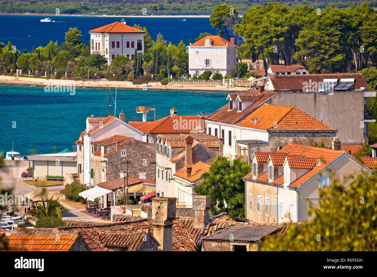 Island of Zlarin waterfront and architecture view Stock Photo - Alamy