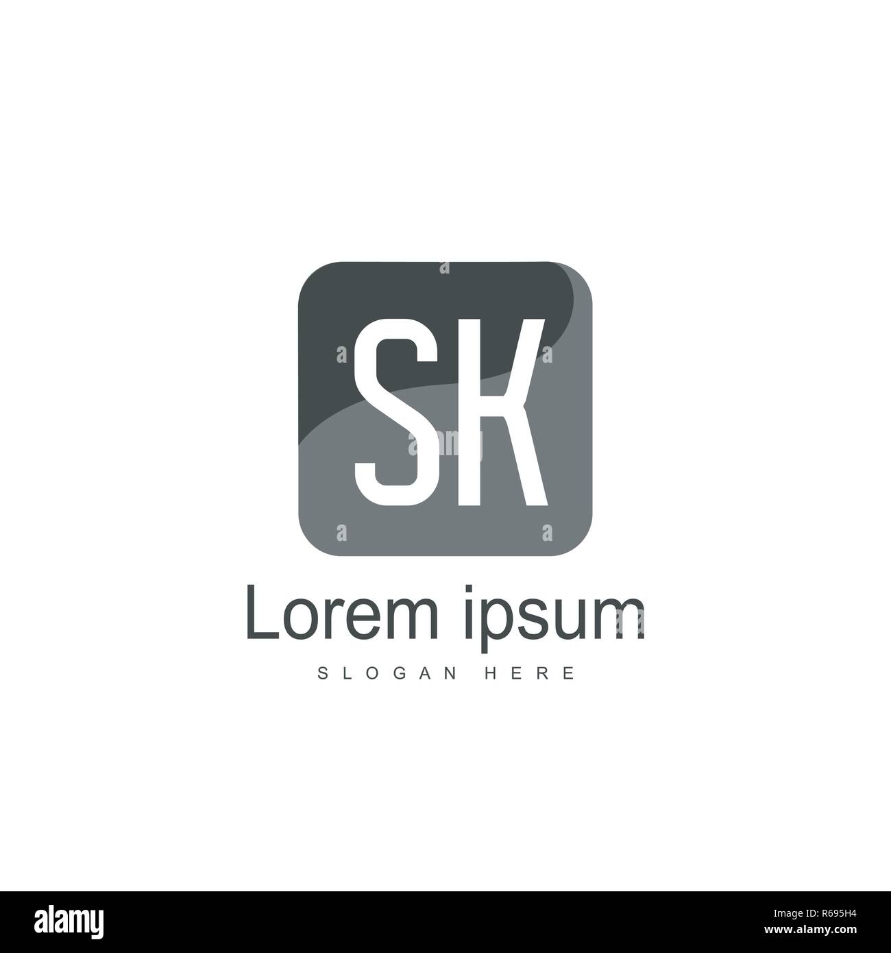 Initial letter SK Logo template design. minimal letter logo design ...