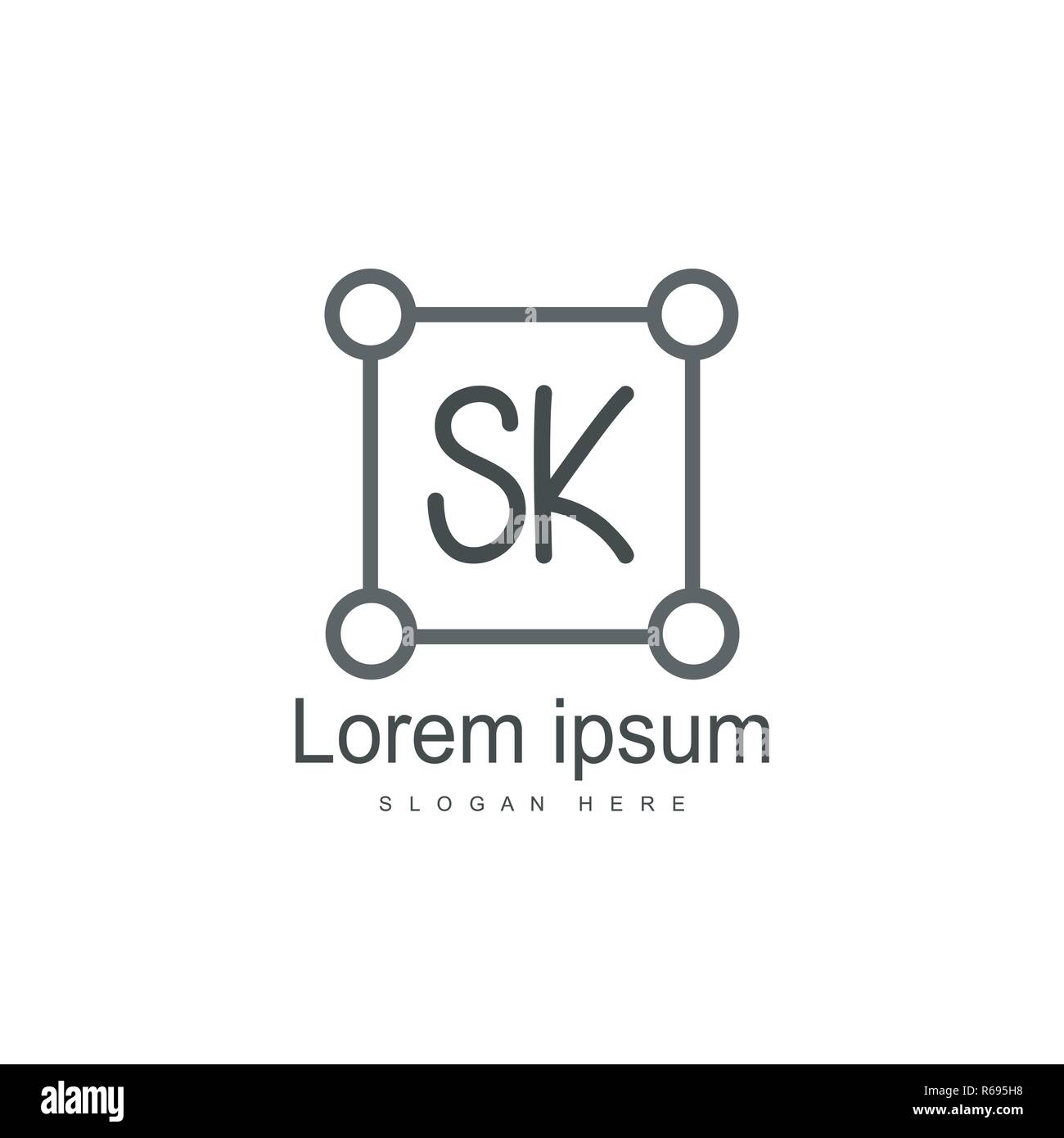 Initial letter SK Logo template design. minimal letter logo design ...