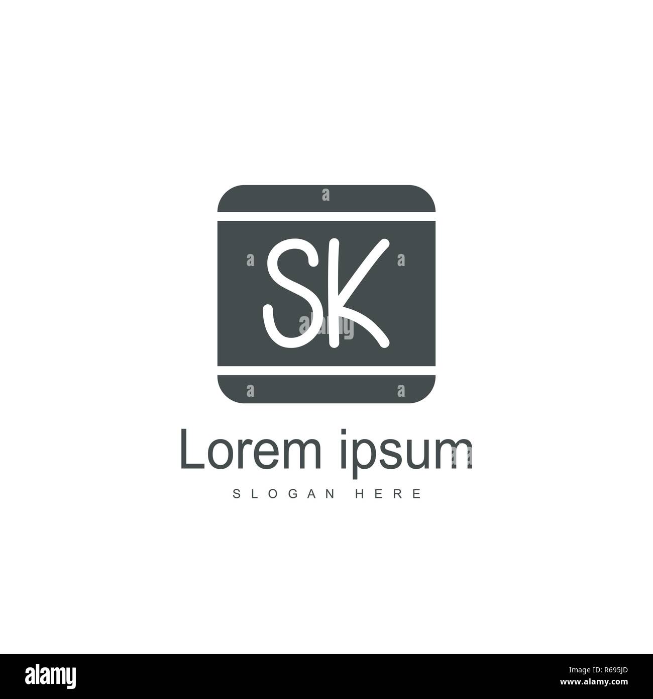 Initial letter SK Logo template design. minimal letter logo design ...