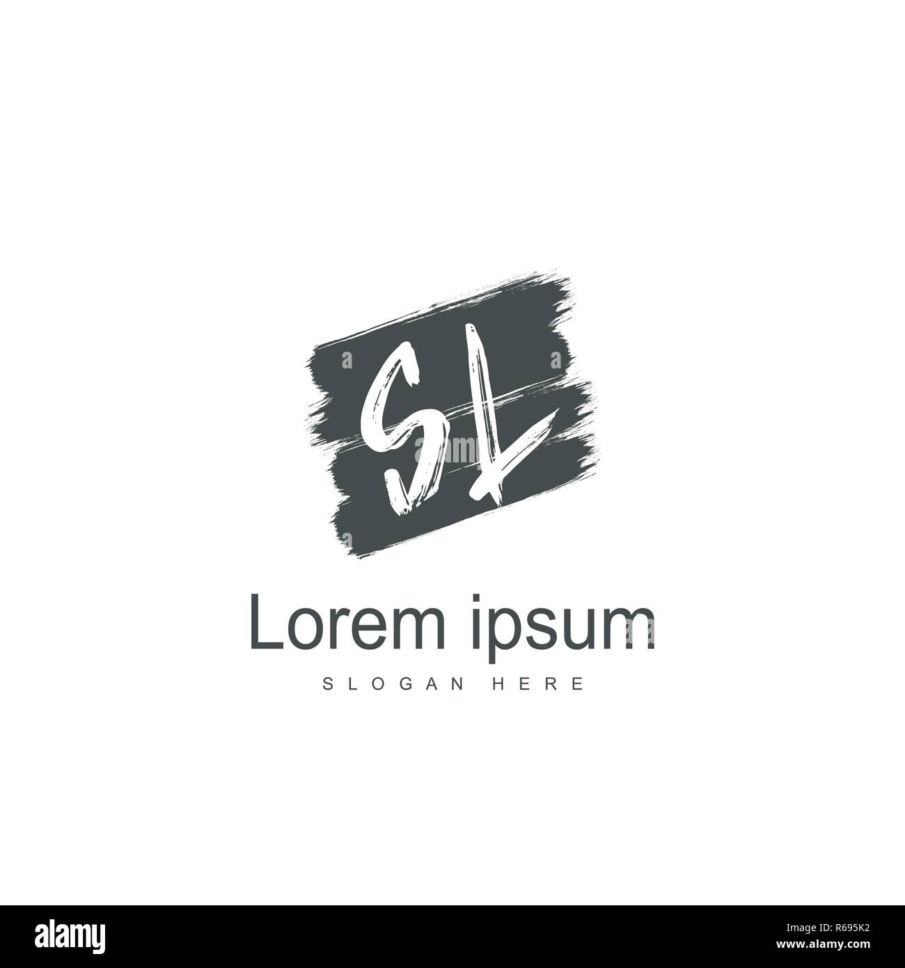 Initial letter SL logo template design. minimal letter logo design ...