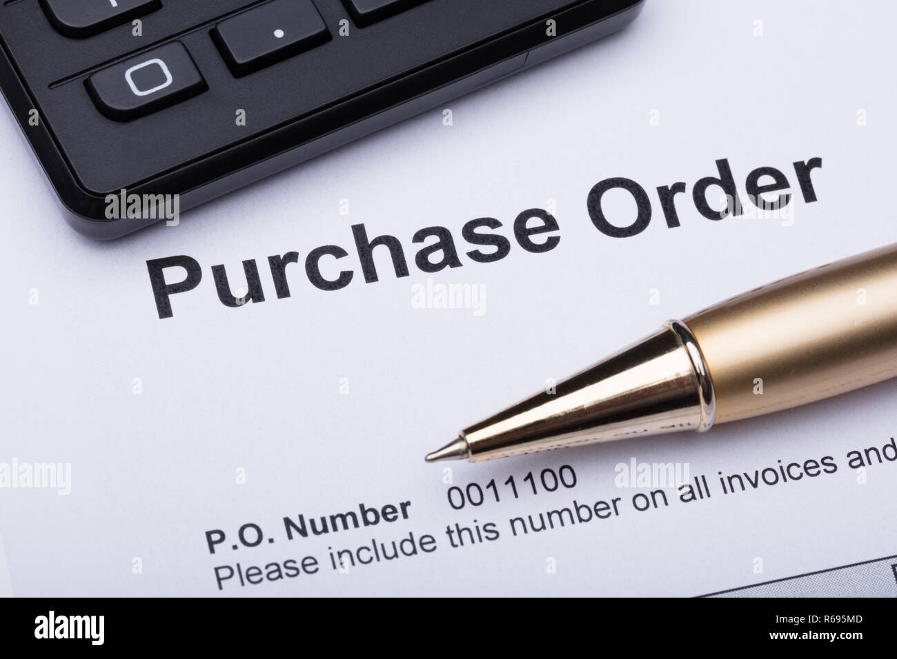 Purchase Order Form Stock Photo - Alamy