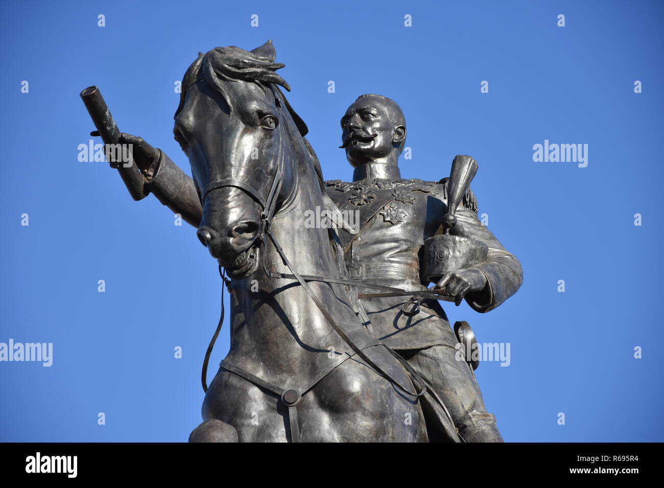 Statue of king Peter in Novi Sad - Serbia Stock Photo - Alamy
