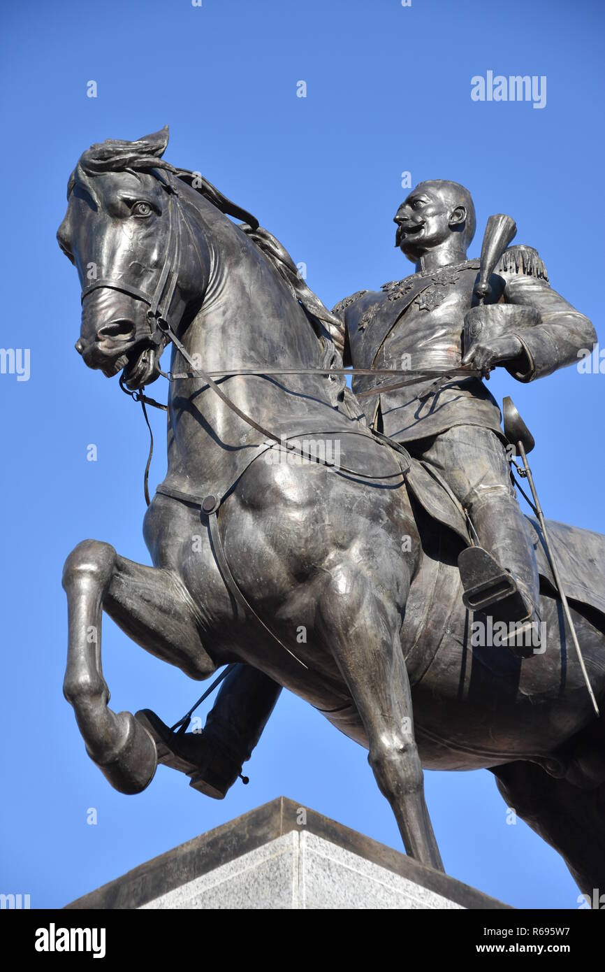 Statue of king Peter in Novi Sad - Serbia Stock Photo - Alamy