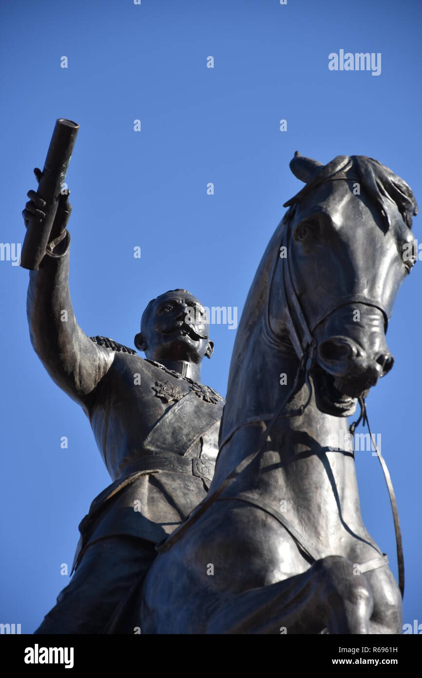 Statue of king Peter in Novi Sad - Serbia Stock Photo - Alamy