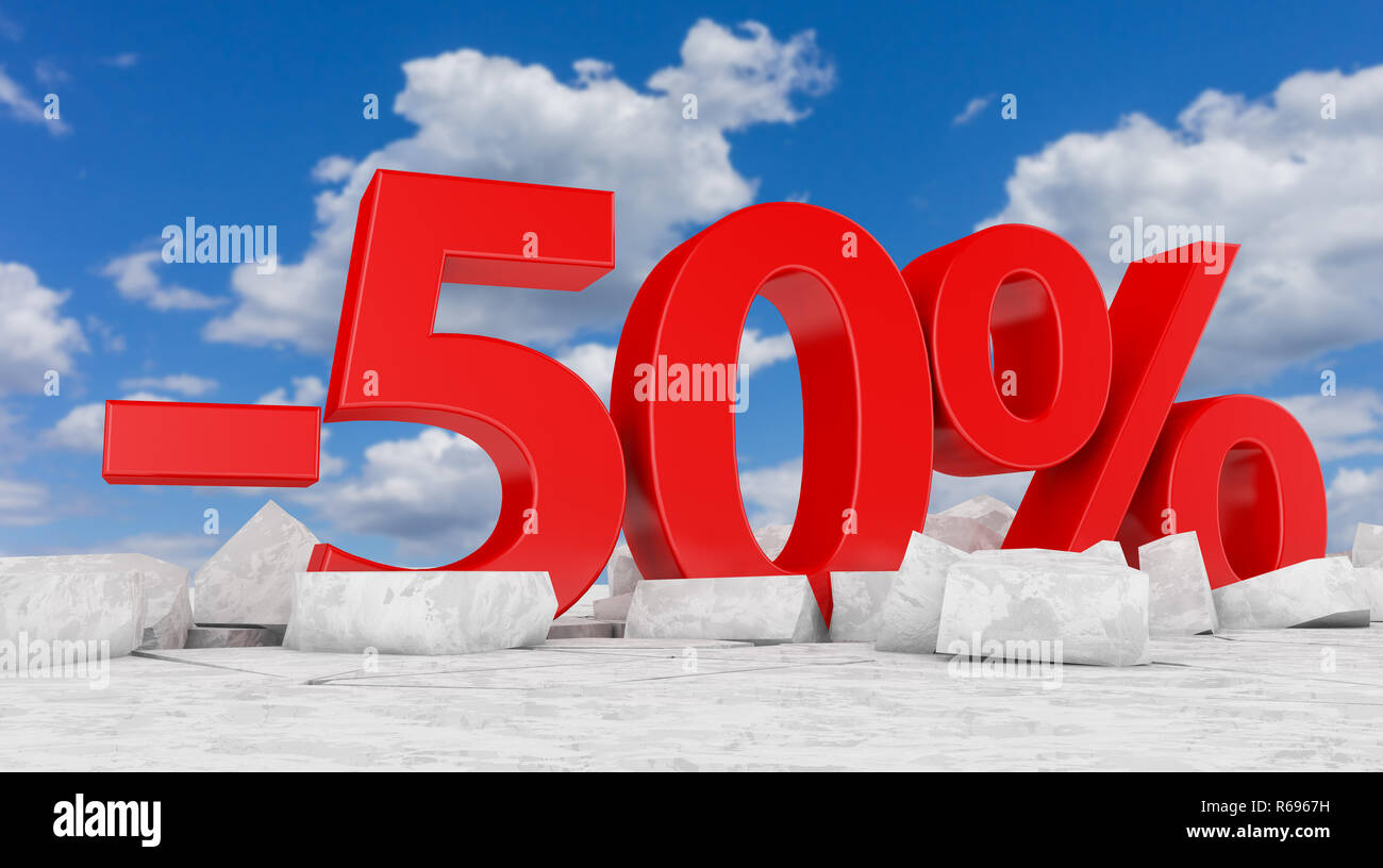-50% on broken ice Stock Photo - Alamy