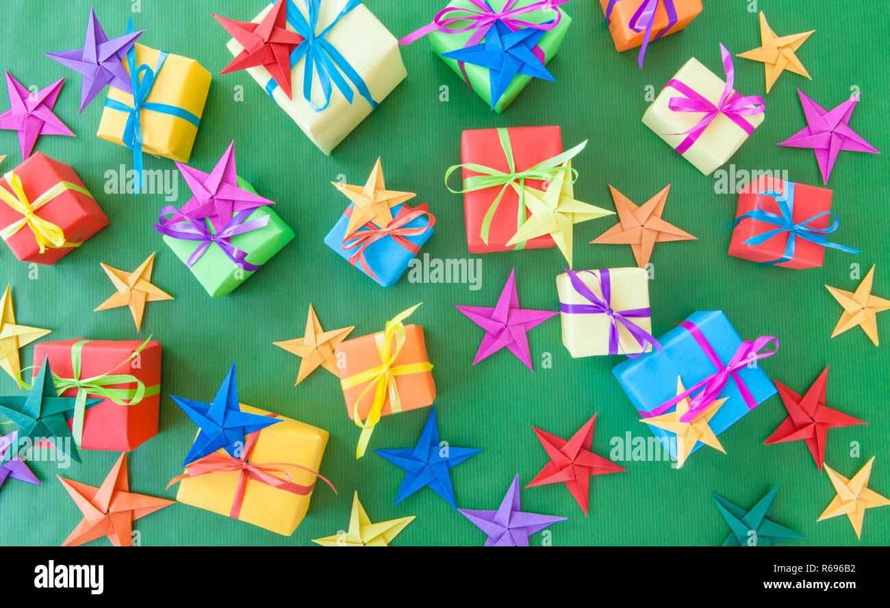 Colorful Christmas Presents Stock Photo - Alamy