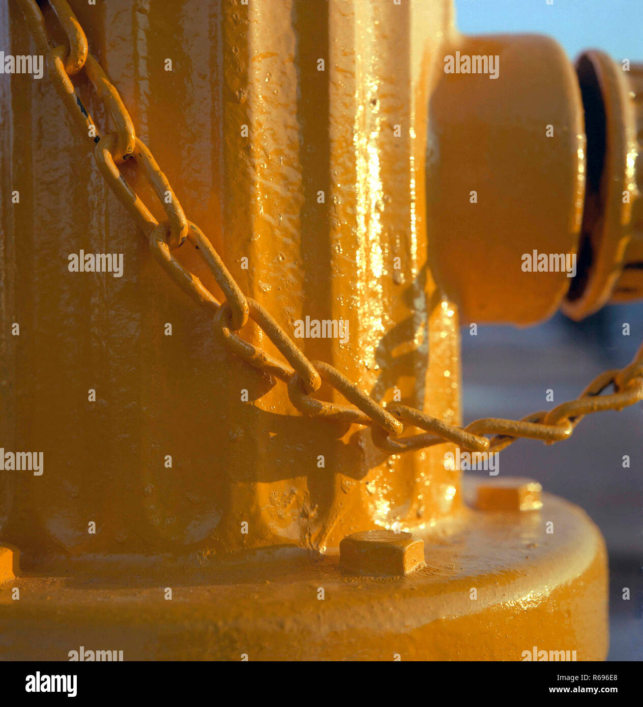 American yellow fire hydrant Stock Photo - Alamy