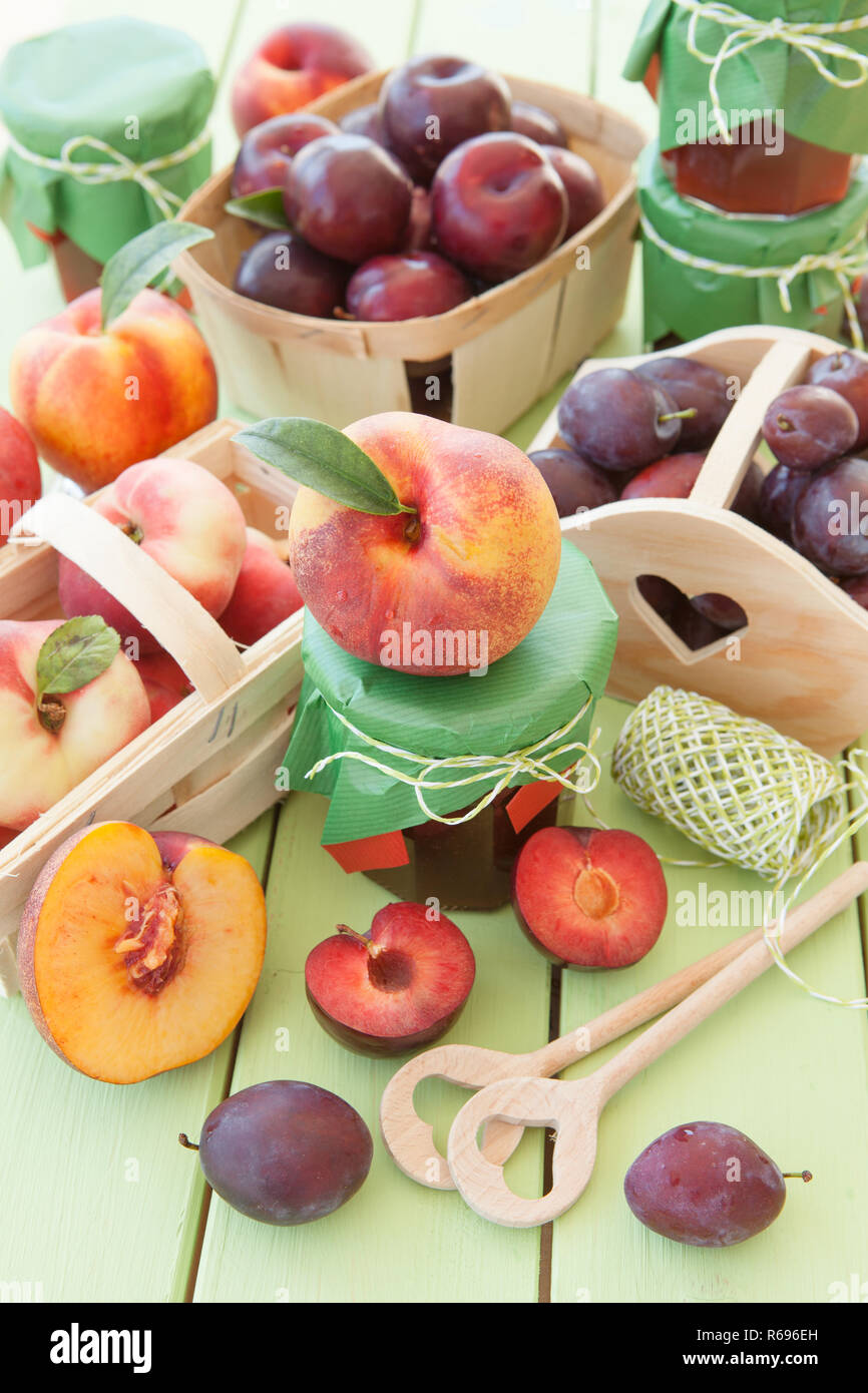 Fresh Stone Fruits Stock Photo - Alamy