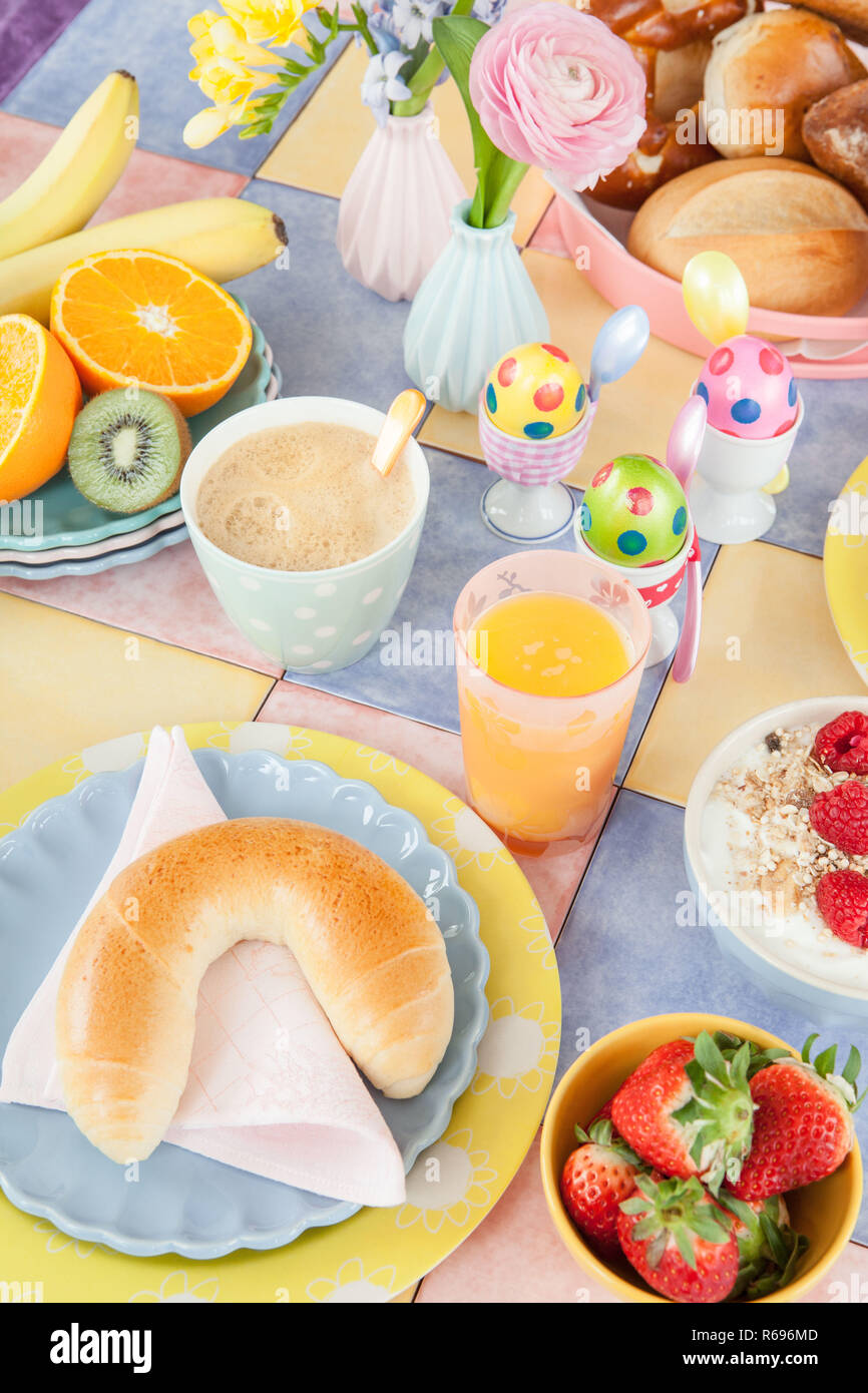 Breakfast Table Setting Stock Photo - Alamy