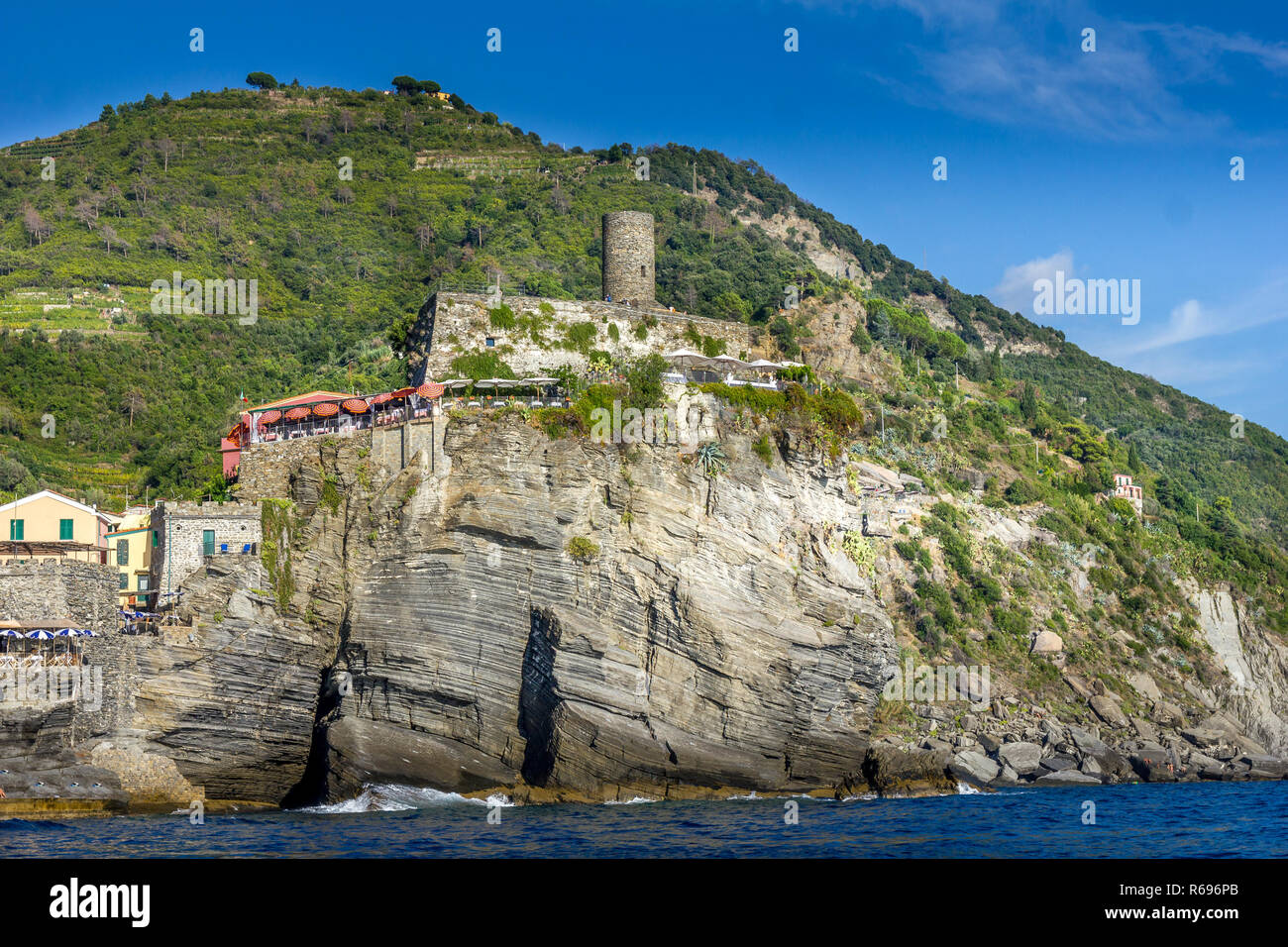 Vernazza and the Doria Castle, Cinque Terre, Italy Stock Photo - Alamy