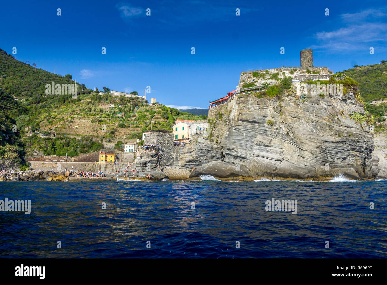 Vernazza and the Doria Castle, Cinque Terre, Italy Stock Photo - Alamy