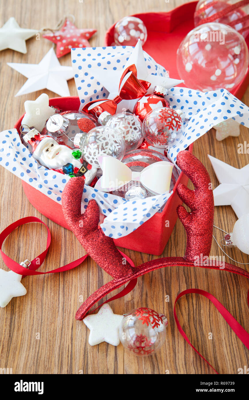 Festive Christmas Decorations Stock Photo - Alamy