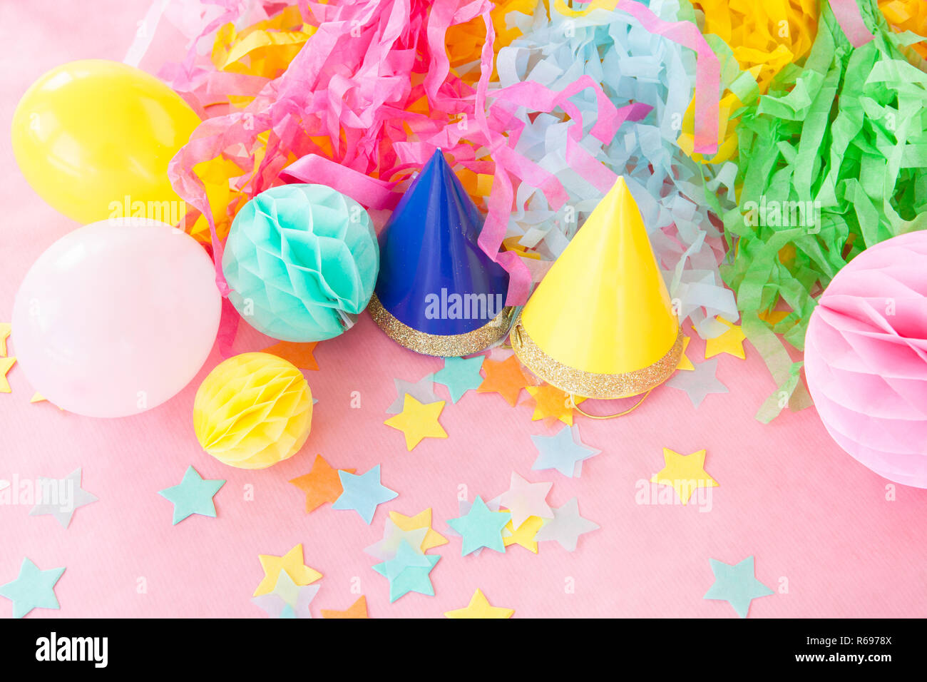 Colorful Party Decorations Stock Photo - Alamy