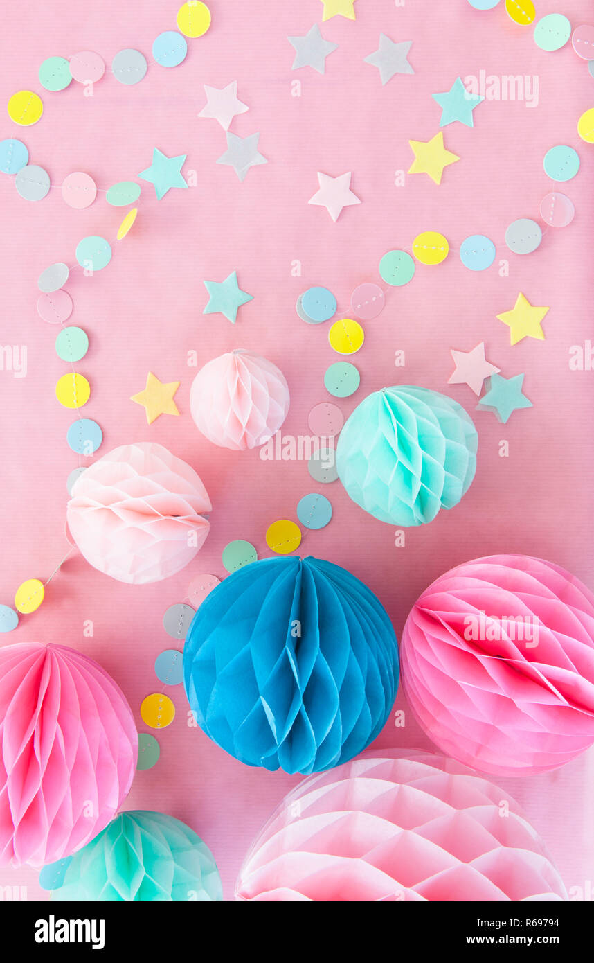 Colorful Party Decorations Stock Photo - Alamy