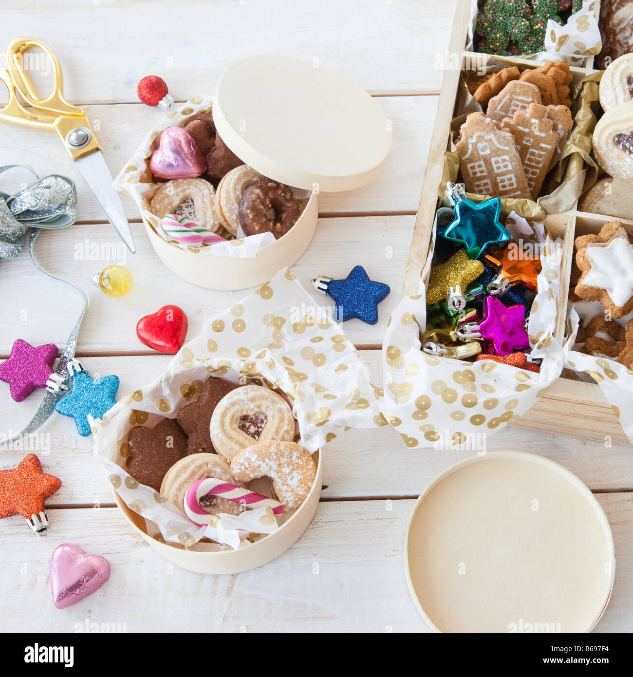 Little Box Of Cookies Stock Photo - Alamy