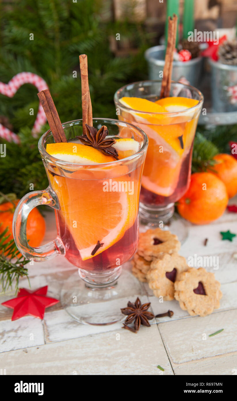 Hot Mulled Wine Stock Photo - Alamy