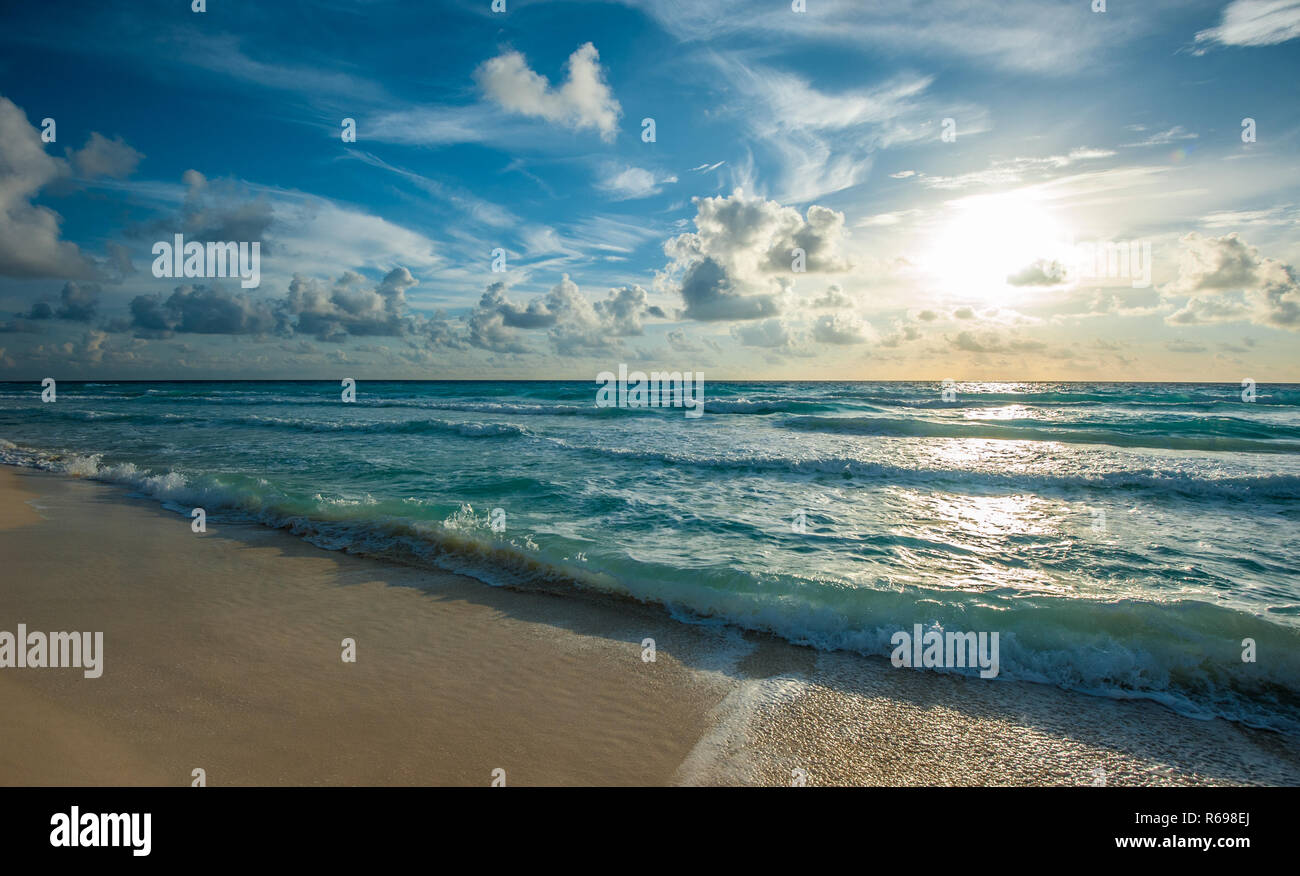 Colorful dawn over the sea Stock Photo - Alamy