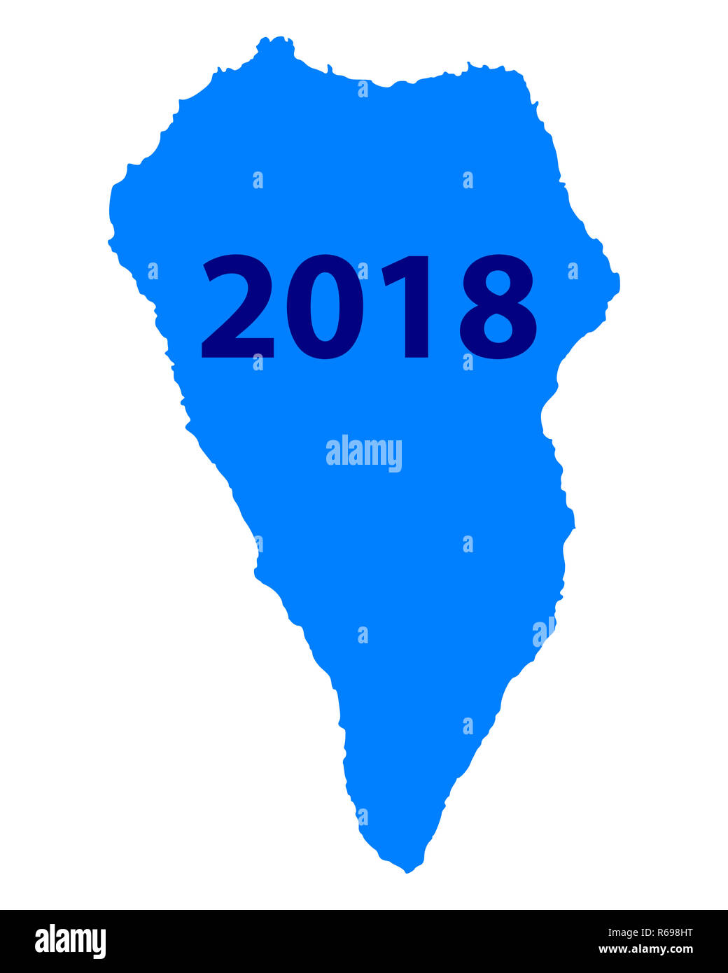 map of la palma 2018 Stock Photo - Alamy